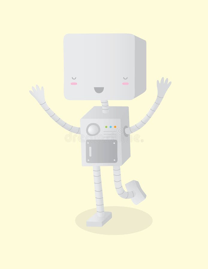 Happy Robot stock vector. Illustration of yellow, single - 31153653 Happy Robot stock vector. Illustration of yellow, single - 31153653