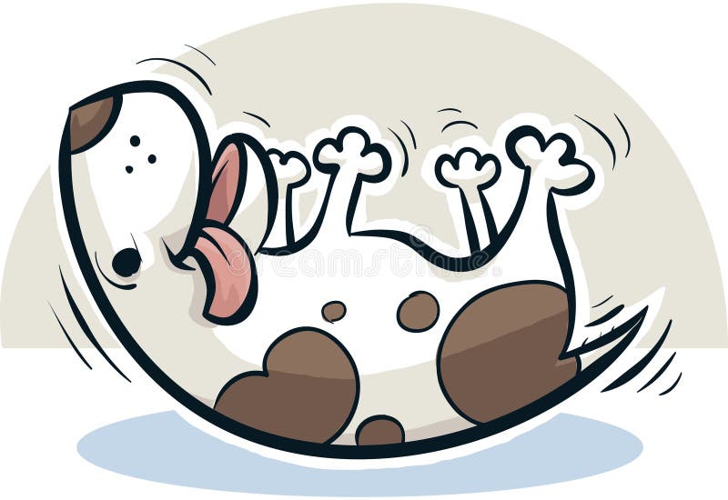 Happy Rolling Dog stock illustration. Illustration of smile - 41557769