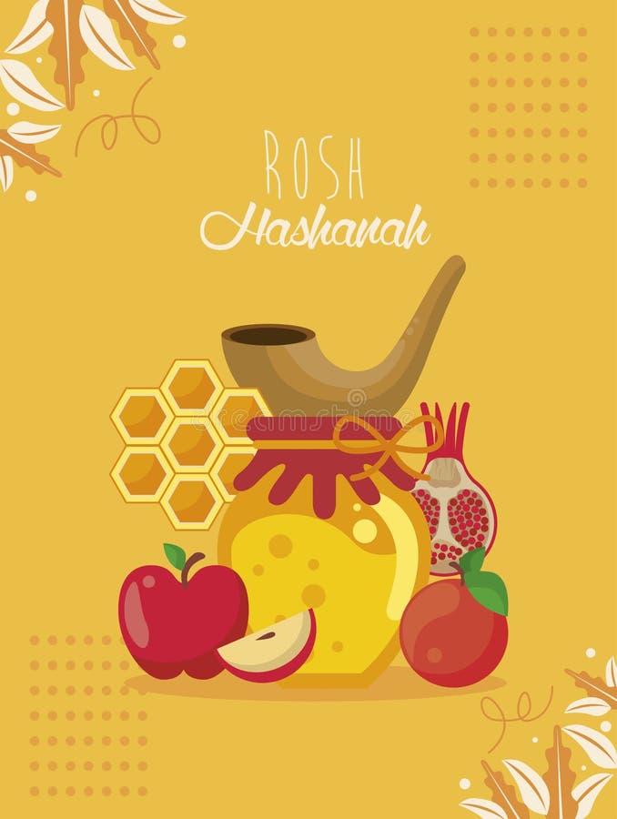 Happy rosh hashana poster stock vector. Illustration of text - 226127561