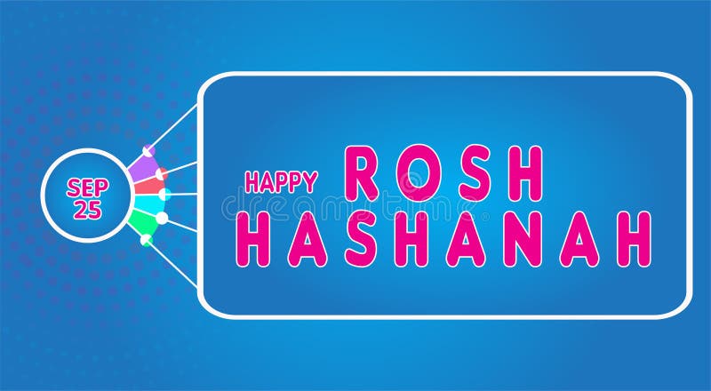 Happy Rosh Hashanah, September 25. Calendar of September Text Effect ...