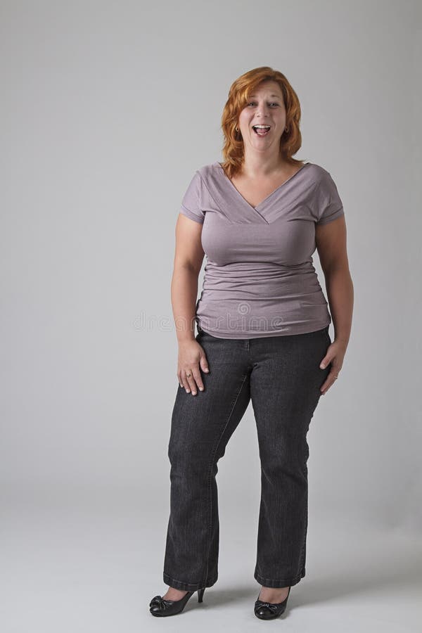 Happy round woman stock image. Image of adult, lifestyles - 43387581