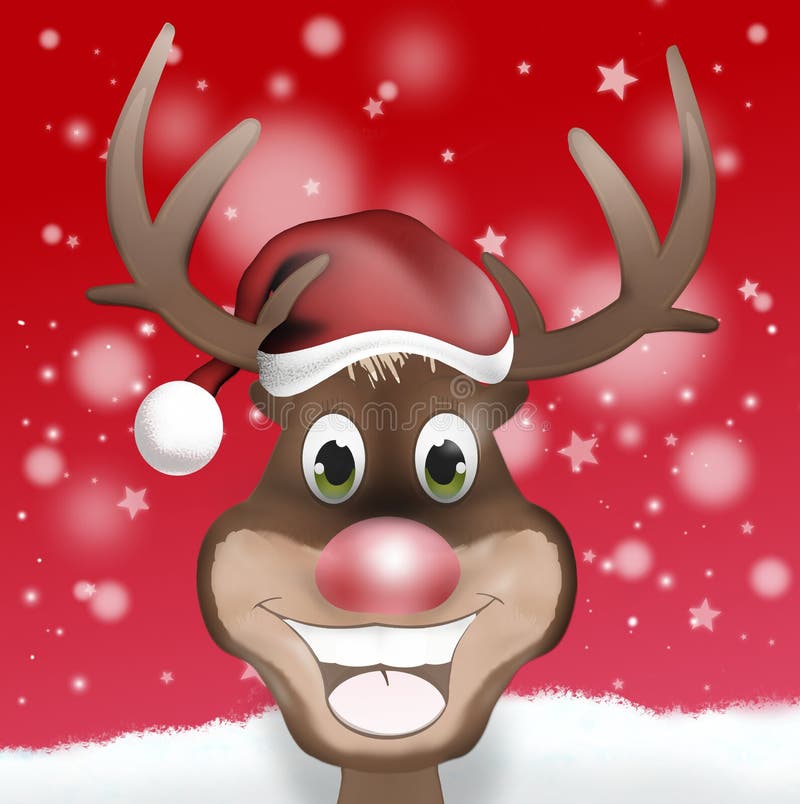 Rudolph Christmas Web Ribbon Stock Vector - Illustration of puppet ...