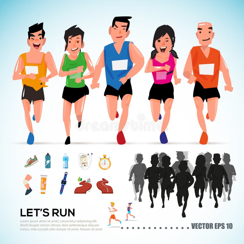 Marathon Kids Silhouette Stock Illustrations – 296 Marathon Kids ...
