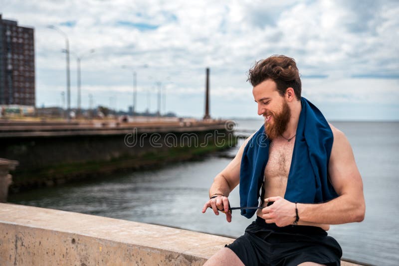Happy Runner after Workout stock photo. Image of nature - 211480138
