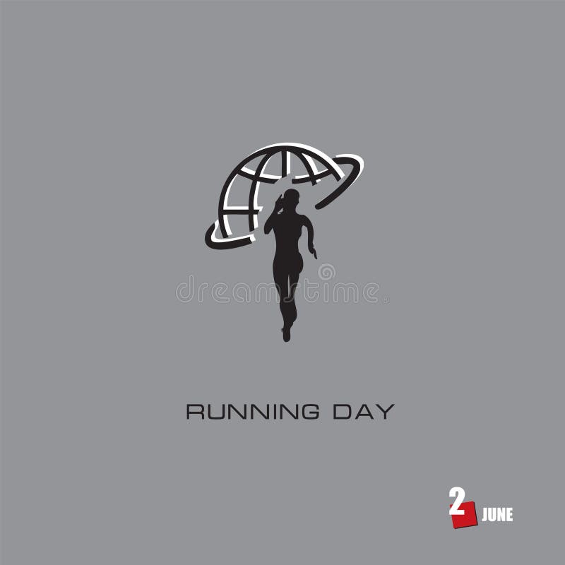 Happy Running Day stock vector. Illustration of bunning - 220729191