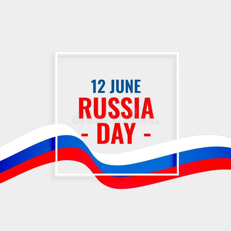 Happy Russa Day 12th June Event Poster Design Stock Vector ...