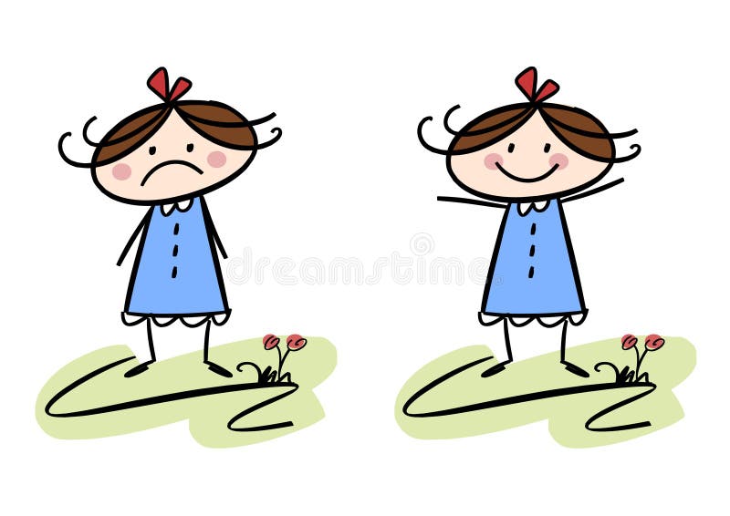 Happy and sad stock vector. Illustration of outdoors - 19466980