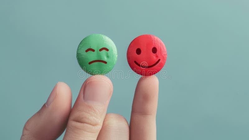The Happy and Sad Faces.AI Generated Image Stock Image - Image of ...
