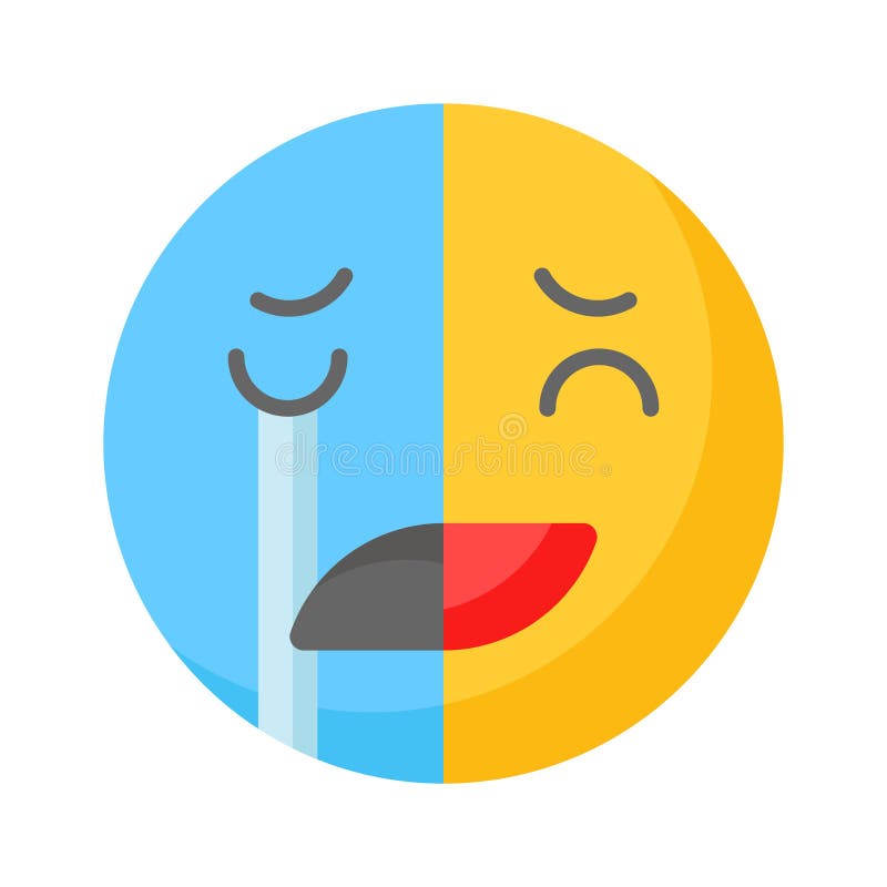 Happy Sad Feelings Emoji Icon, Ready To Use Vector Design Stock Vector ...
