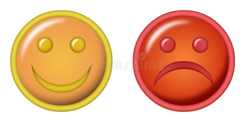 Happy and sad face stock vector. Illustration of face - 135052403