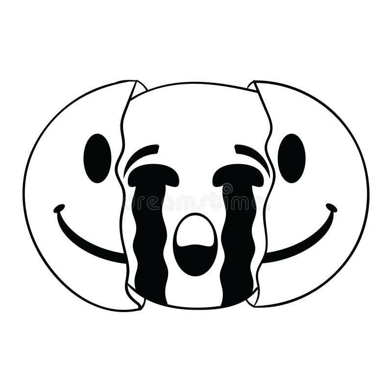 Happy but Sad Inside Sticker. Stock Vector - Illustration of organ ...