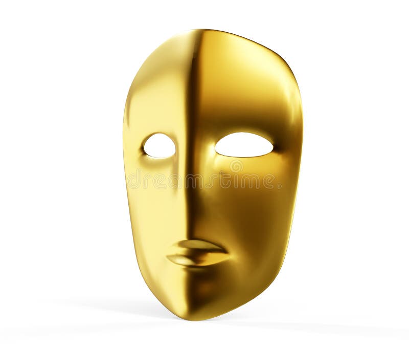 Happy and Sad Masks 3d Render Stock Illustration - Illustration of ...
