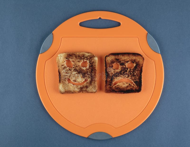 Happy Sad Toast Cutting Board Stock Photos - Free & Royalty-Free Stock ...