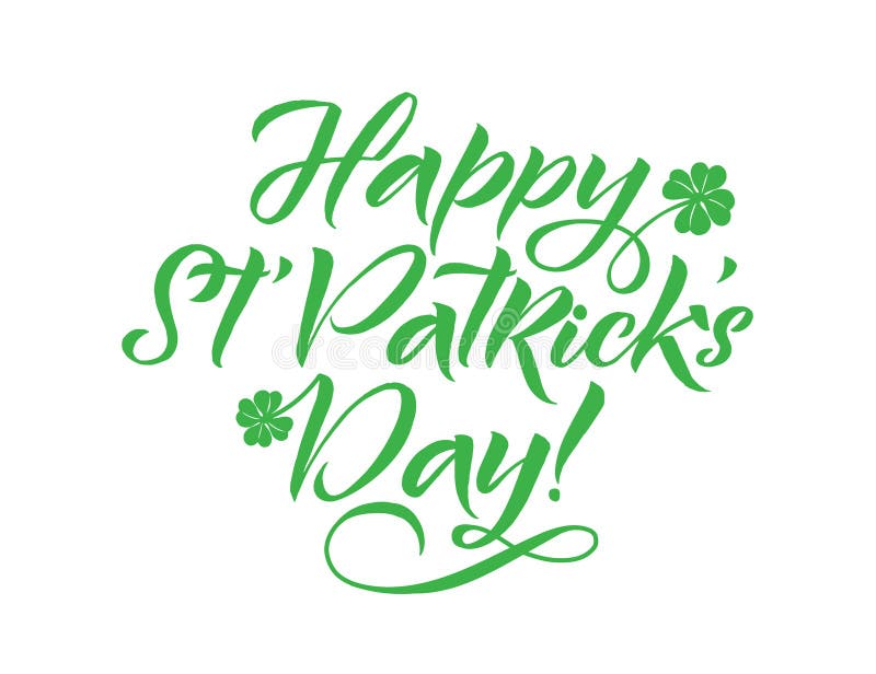 Typography St Patricks Day Vector Illustration Stock Vector