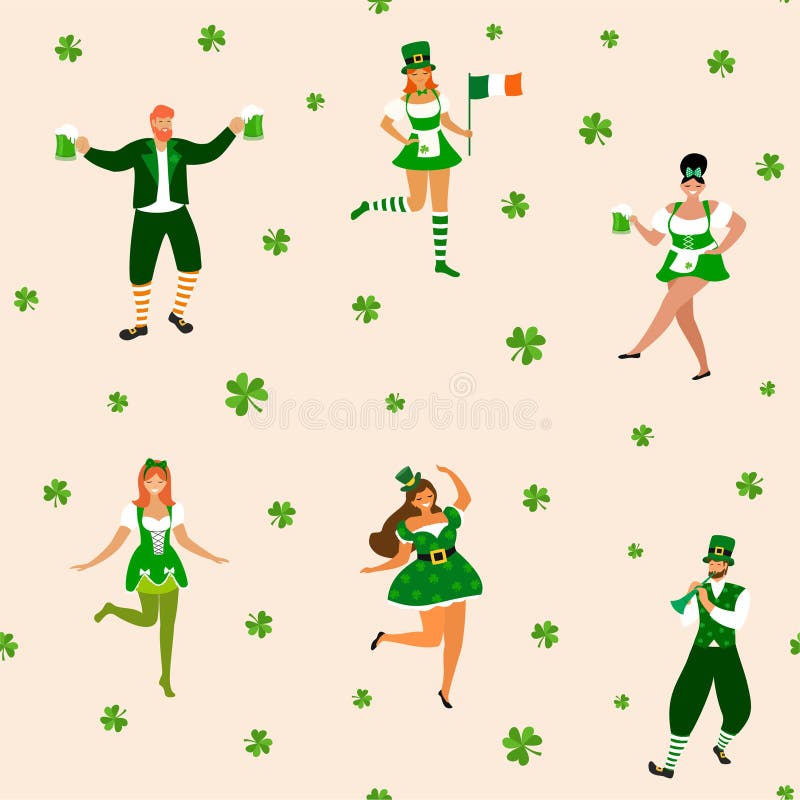 Saint Patrick's Day Seamless Texture Stock Illustrations – 1,193 Saint ...