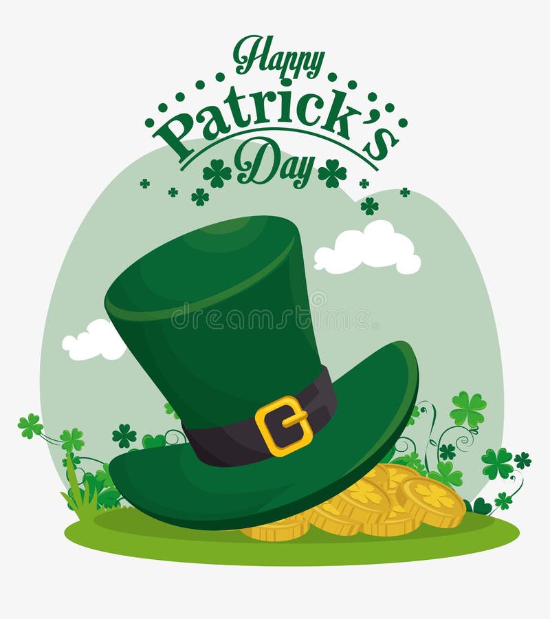 Happy Saint Patricks Day Card Stock Illustration - Illustration of ...