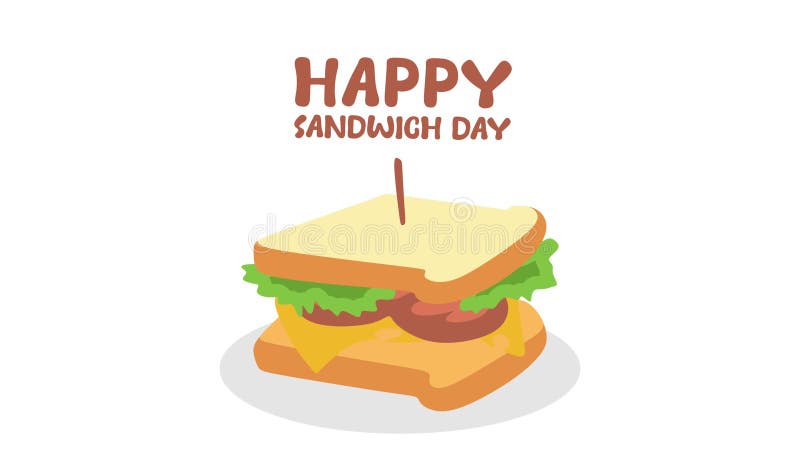 Happy Sandwich Day with Delicious Sandwiches Stock Footage - Video of ...