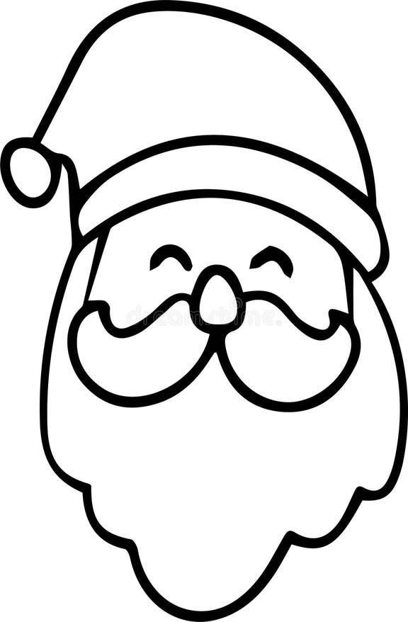 Santa Simple Design Made with a Pen and Some Graphite Elements Stock ...
