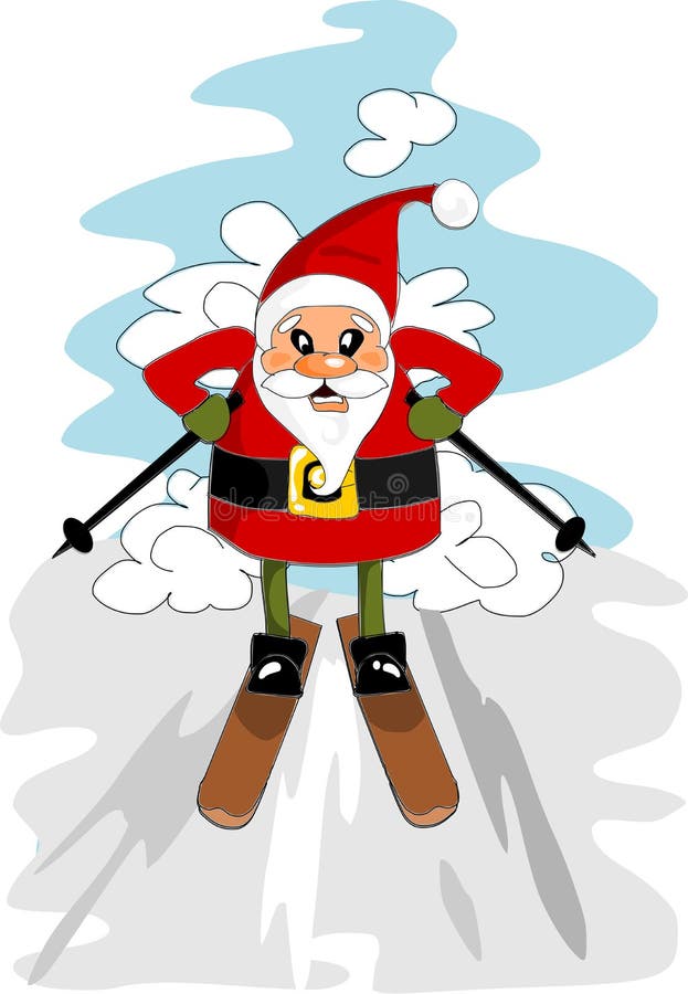 Santa Fixing a Furnace stock illustration. Illustration of furnace ...