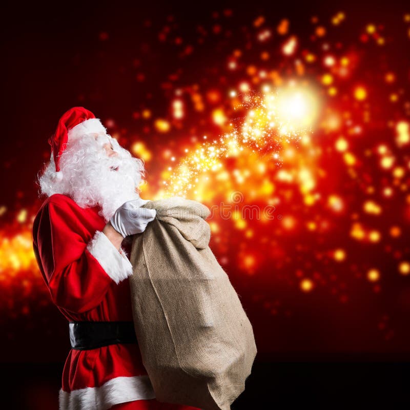 Happy Santa Claus stock image. Image of invitation, festive - 81149927