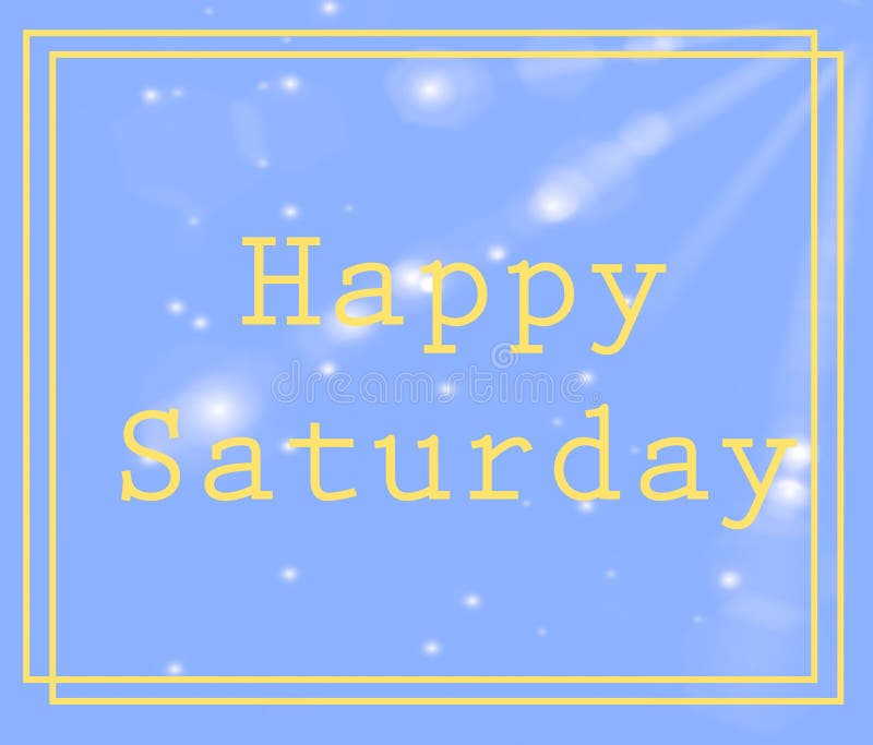 Happy Saturday Cartoon Text Clipart Stock Illustration - Illustration ...