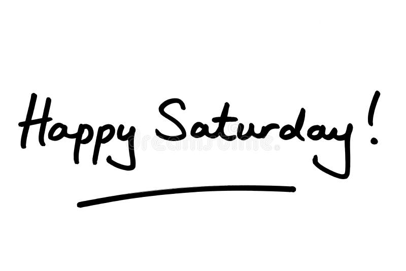 Happy Saturday Cartoon Text Clipart Stock Illustration - Illustration ...