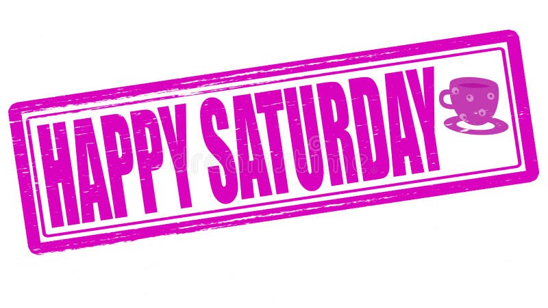 Happy Saturday Cartoon Text Clipart Stock Illustration - Illustration ...