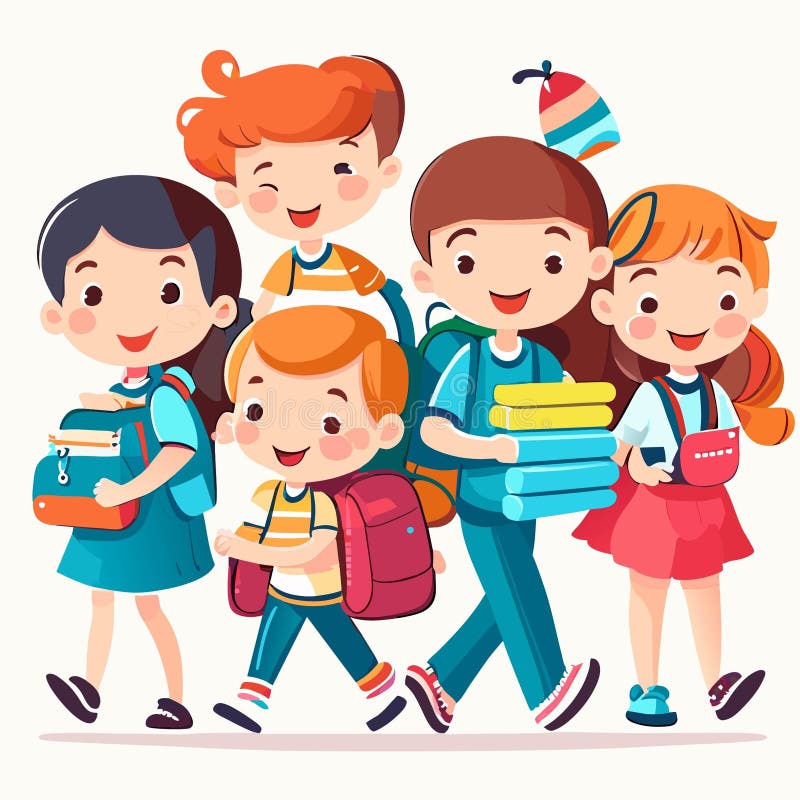 School Kids Community Clip Art Stock Illustrations – 139 School Kids ...