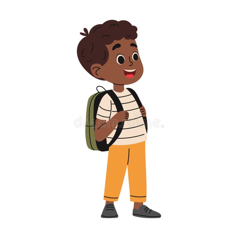 Happy School Kid Boy with Backpack. Back To School Concept Stock ...