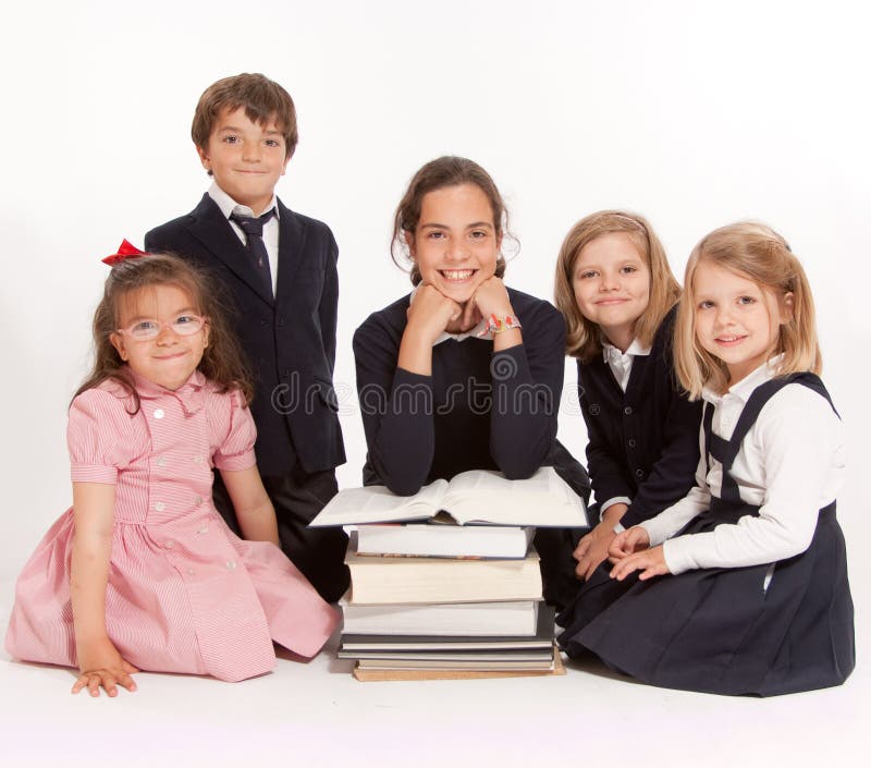 Happy school kids stock image. Image of schoolchildren - 51578257