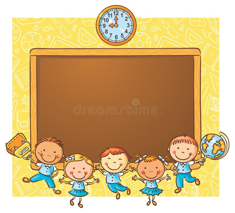 Happy Schoolkids Frame Stock Illustrations – 14 Happy Schoolkids Frame ...