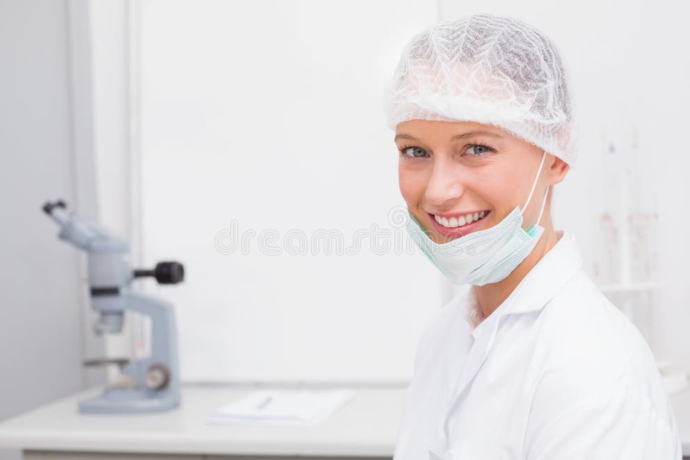 Happy Scientist Smiling at Camera Stock Image - Image of cheerful ...
