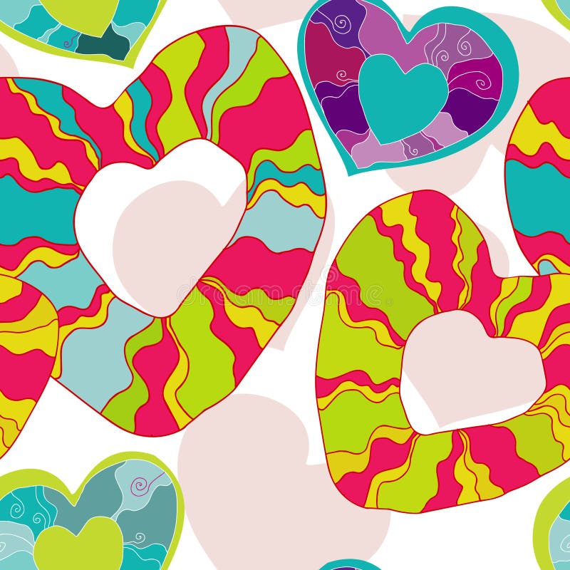 A Happy Seamless Pattern for Easter with Eggs, in Color, in Vector ...