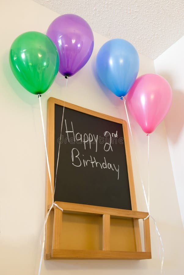 Happy Second Birthday stock photo. Image of greetings - 16760672