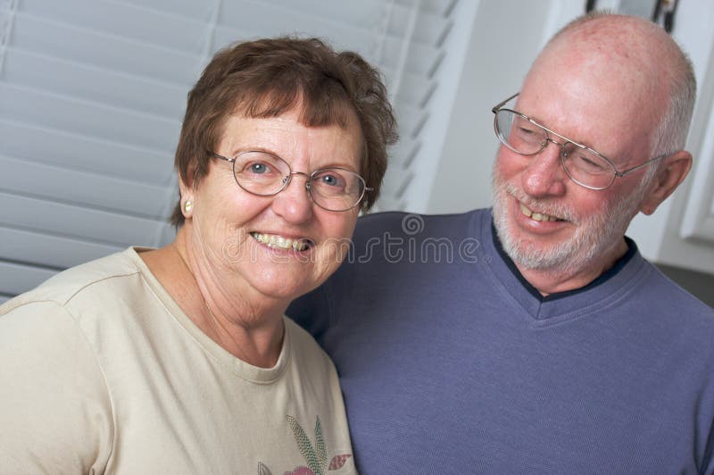 Happy Senior Adult Couple stock image. Image of bald, mature - 6909305