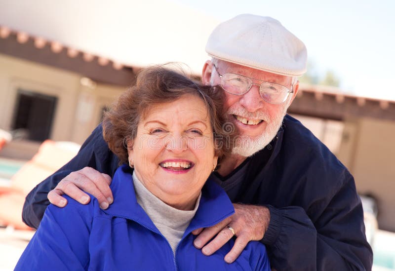 Happy Senior Adult Couple stock photo. Image of isolated - 8120506