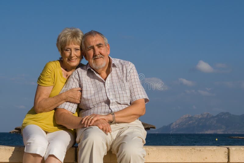 Happy senior couple stock photo. Image of happiness, holiday - 4373754