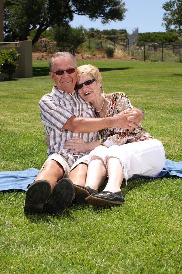 Happy senior couple stock image. Image of male, hugging - 5350845