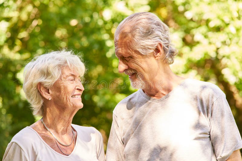 Happy Senior Couple Going for a Walk Stock Image - Image of dating ...
