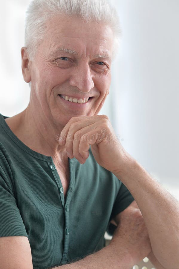 Happy senior man stock photo. Image of portrait, male - 71117768