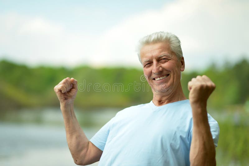 Happy Senior man stock image. Image of smart, elderly - 41617599