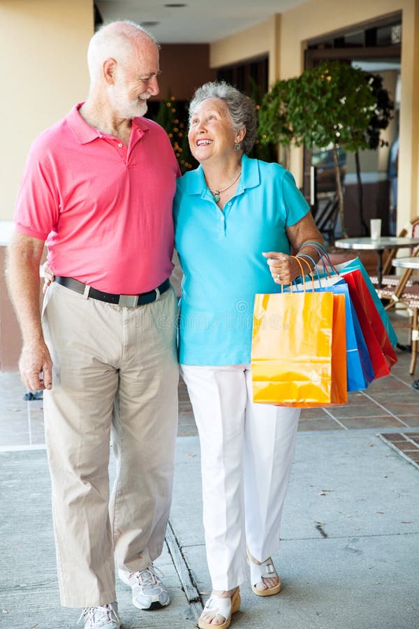 Senior Shoppers Full Body stock photo. Image of market - 8305366