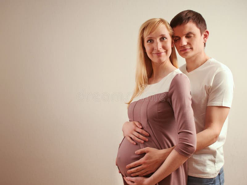 Happy Sensual Couple Expecting a Baby Stock Image - Image of pregnant ...