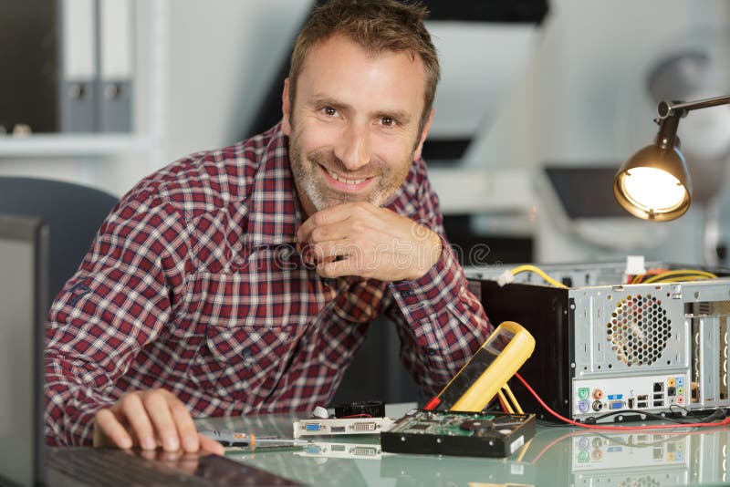 Happy Service Repair Electronics Stock Image - Image of component ...