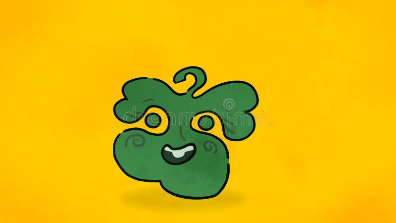 Happy Shamrock Character stock illustration. Illustration of yellow ...