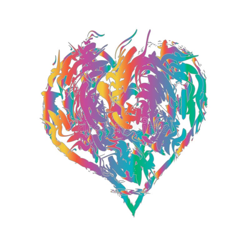 Happy Shape of Heart stock vector. Illustration of dating - 123985573