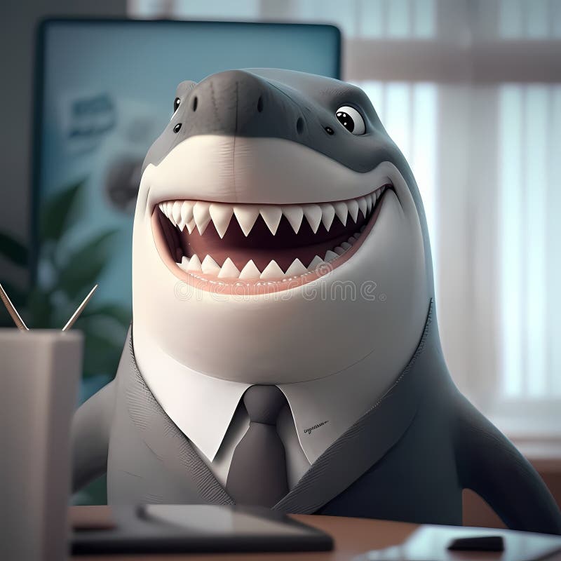 Underwater Shark in Ocean. Generative AI Stock Illustration ...