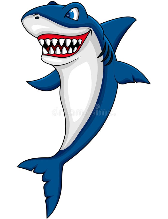 Cartoon shark mascot stock vector. Illustration of mascot - 23451379