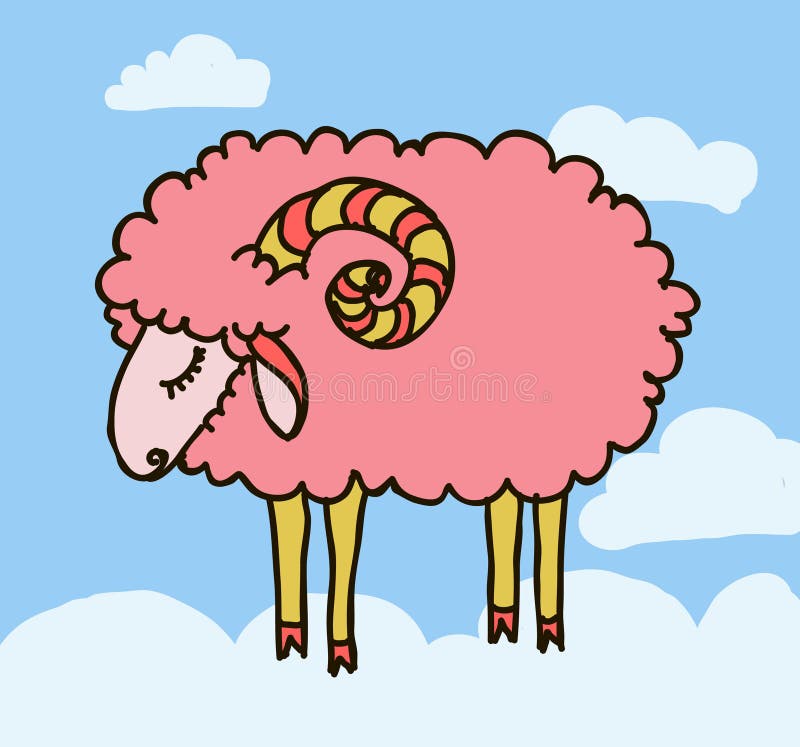 Happy sheep stock vector. Illustration of baby, garden - 34677870