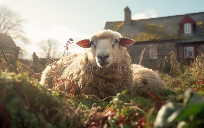 Sheep playing football stock vector. Illustration of creative - 47656223